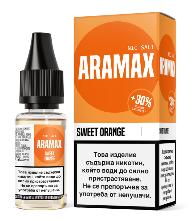 никотинови соли Aramax Salt 10ml Sweet Orange 20мг | Esmoker.BG